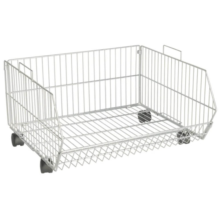 Retail Stacking Baskets (600mm wide 5 pack) - Uni-Shop