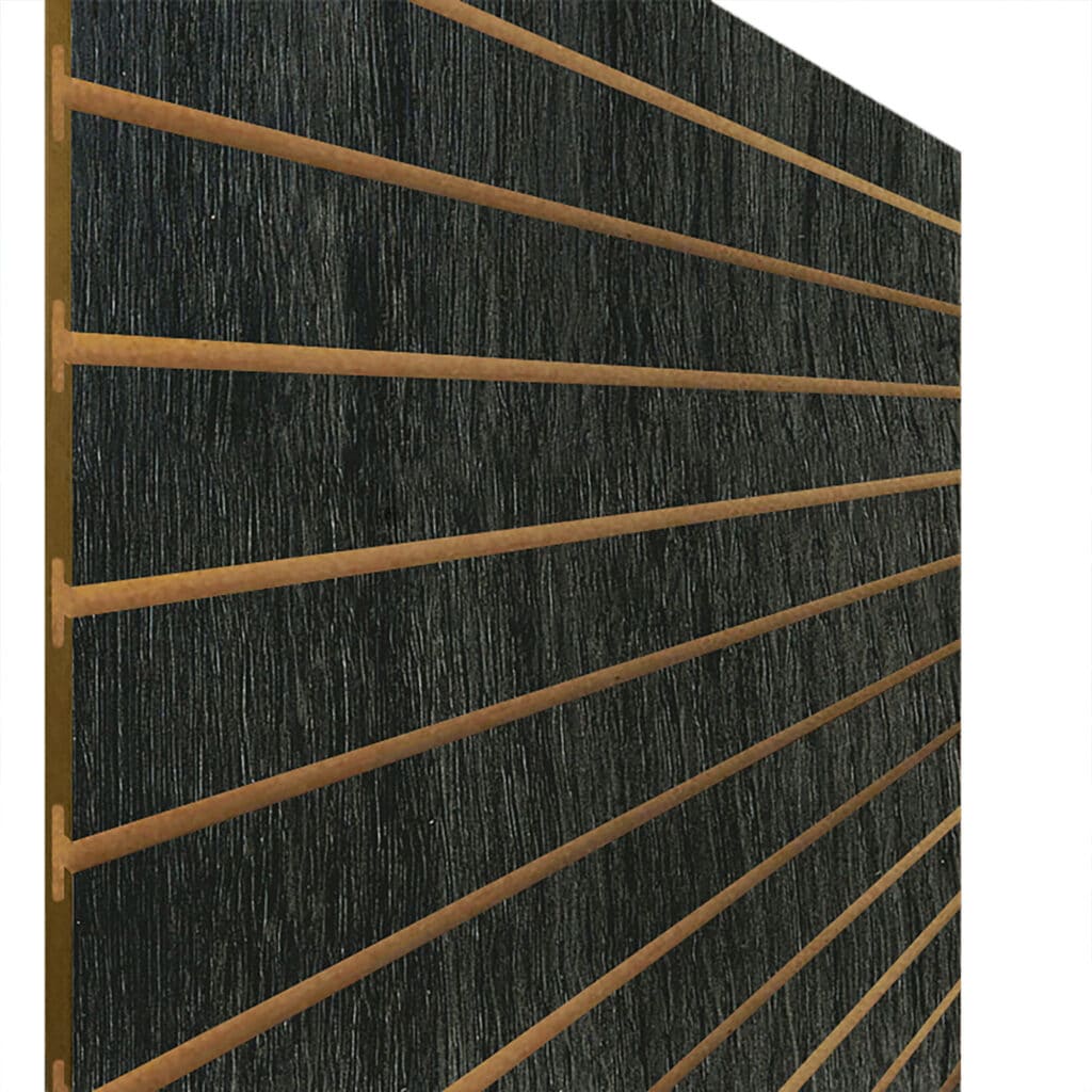 Jet Oak Slatwall Panels – Retail & Shopfitting Display Panels