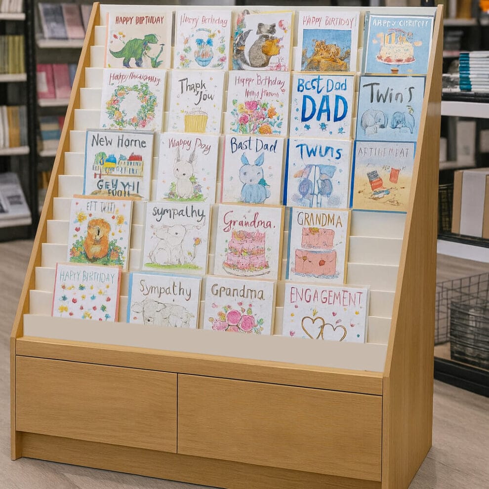 15 Tier Greeting Card Display Unit (Assorted Sizes) - Uni-Shop